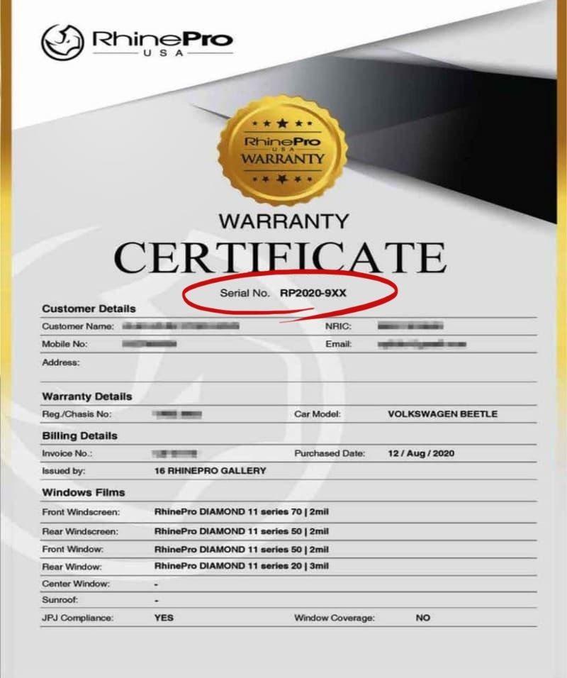 RhinePro Window Film Tinted & PPF Specialist Puchong